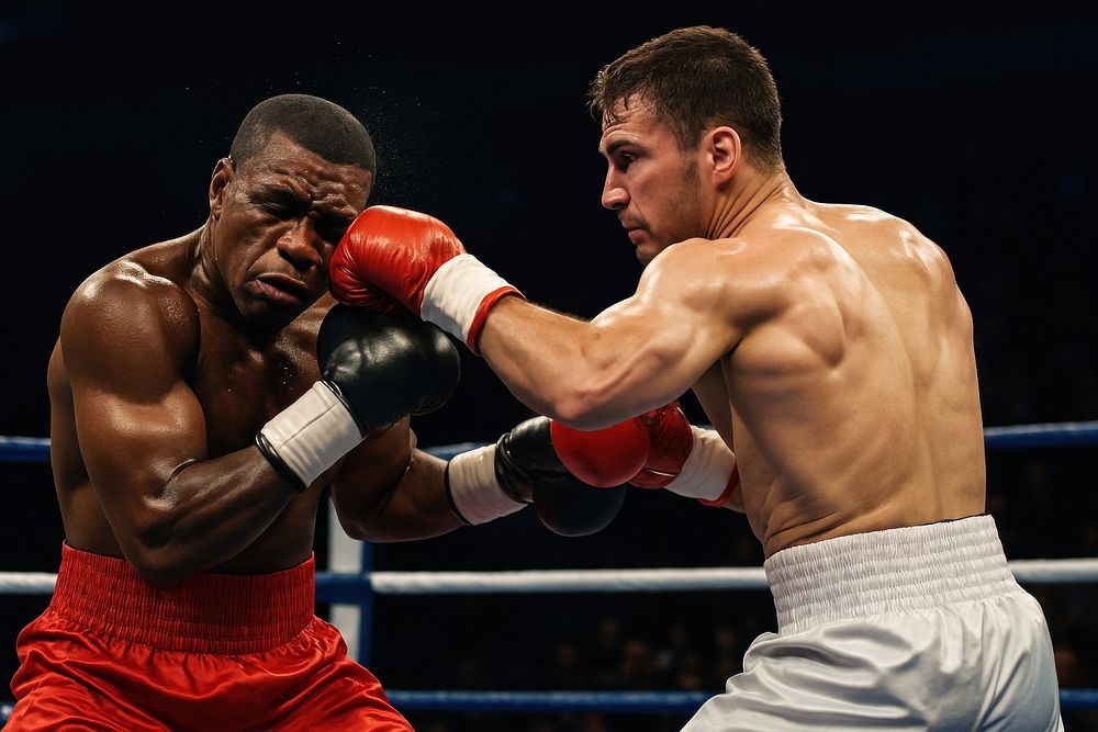 Intense boxing match action. | Free Photo - rawpixel