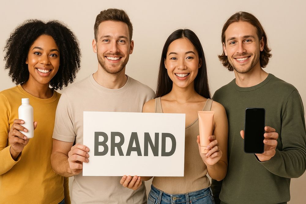 Diverse group promoting brand products. | Free Photo - rawpixel