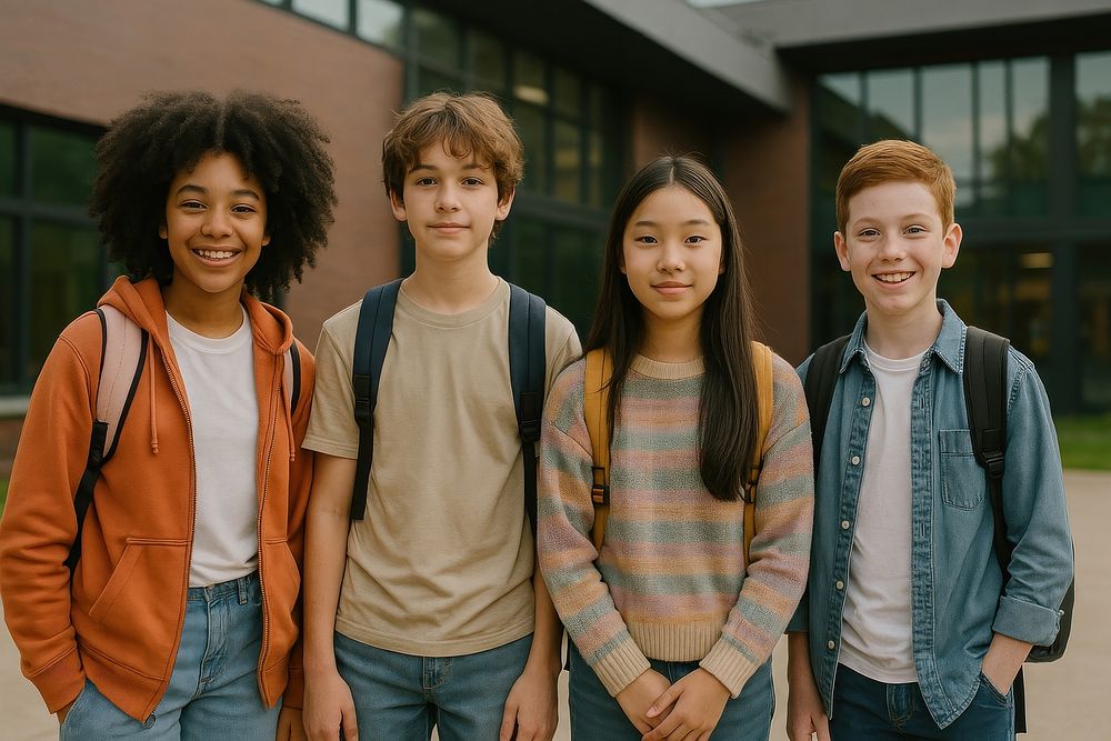 Diverse students smiling together. | Free Photo - rawpixel