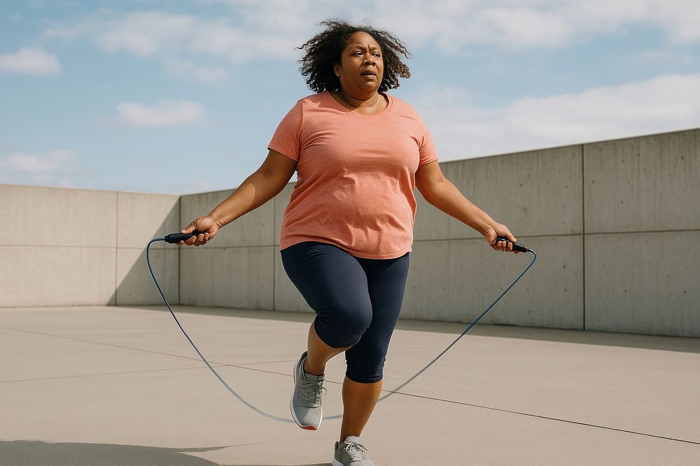 Woman jumping rope outdoors | Free Photo - rawpixel