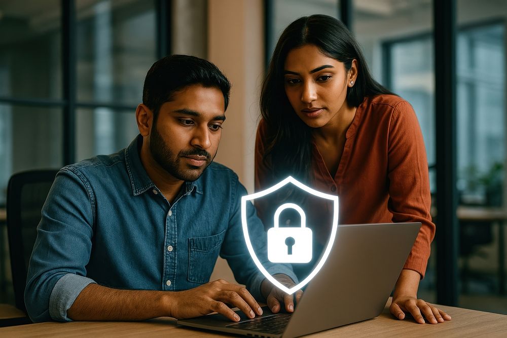Cybersecurity teamwork with laptop | Free Photo - rawpixel