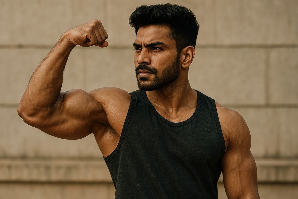 Strong confident muscular man posing | Free Photo - rawpixel