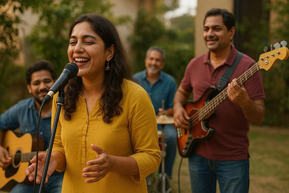Joyful outdoor band performance | Free Photo - rawpixel