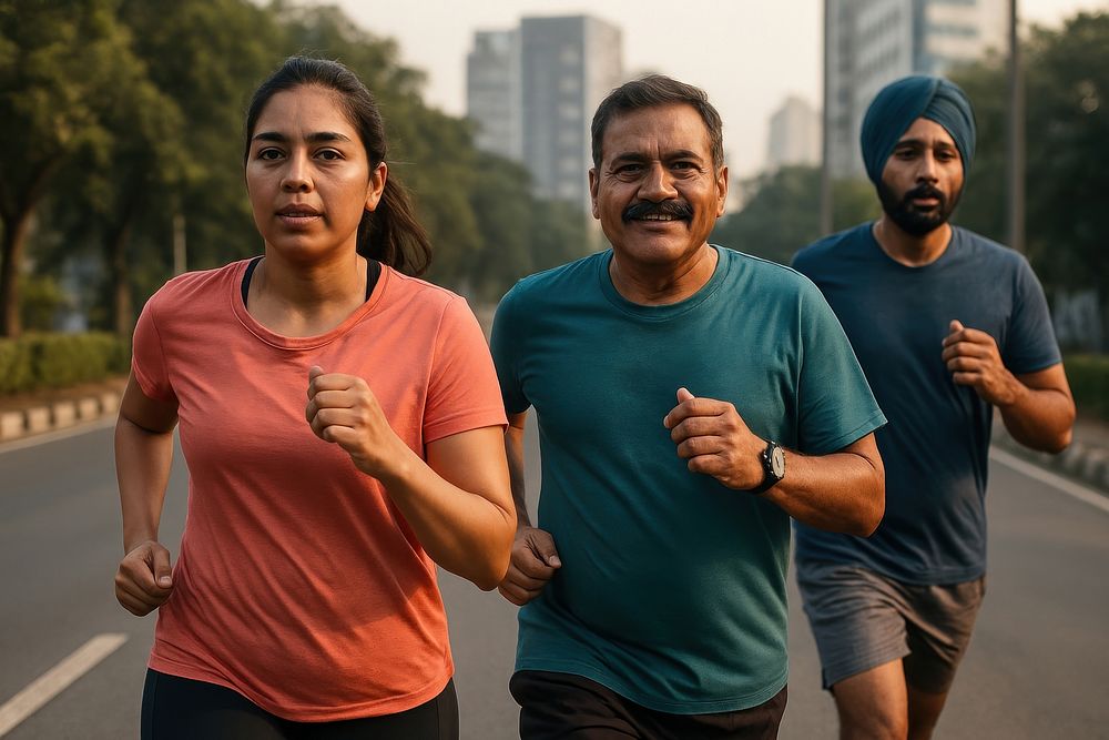 Diverse group jogging outdoors. | Free Photo - rawpixel