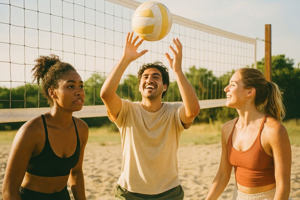 Beach volleyball fun outdoors | Free Photo - rawpixel