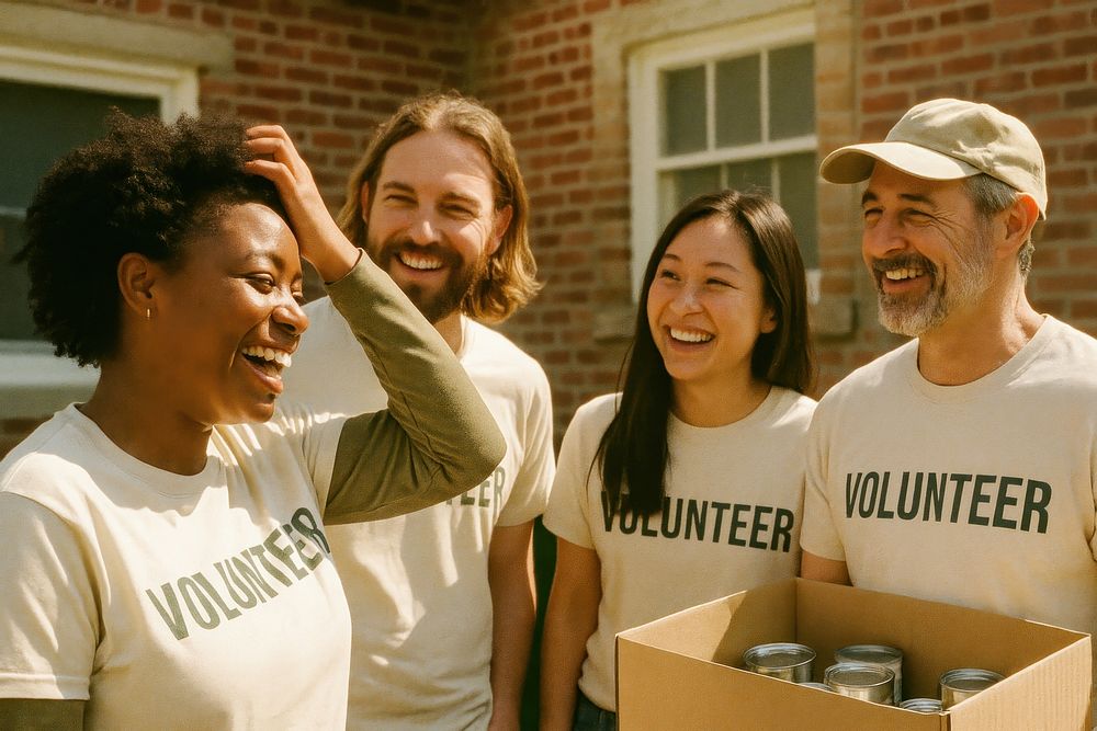 Happy diverse volunteers gathering supplies. | Free Photo - rawpixel