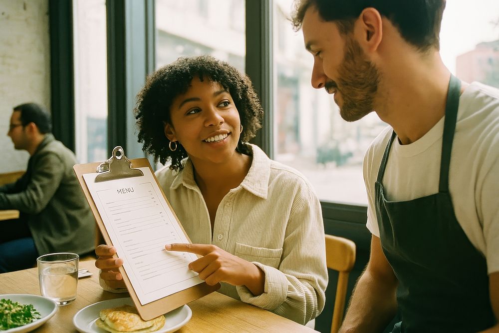 Friendly cafe menu discussion | Free Photo - rawpixel