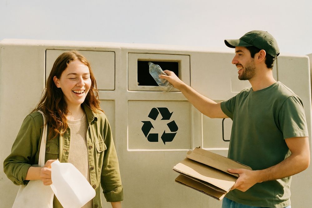 Happy recycling eco-friendly activity | Free Photo - rawpixel
