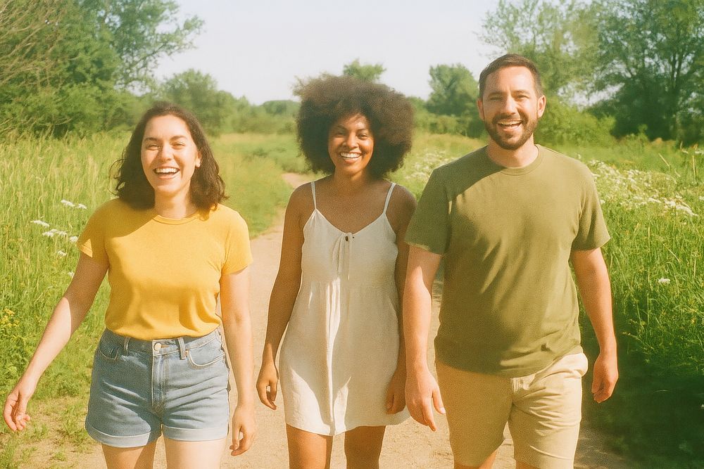 Friends enjoying nature walk | Free Photo - rawpixel