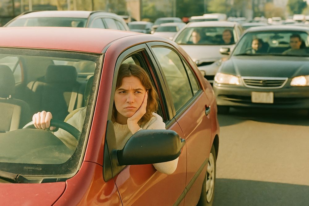 Frustrated driver in traffic jam | Free Photo - rawpixel