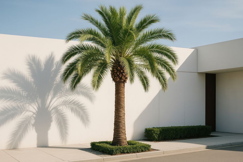 Modern architecture palm tree | Free Photo - rawpixel