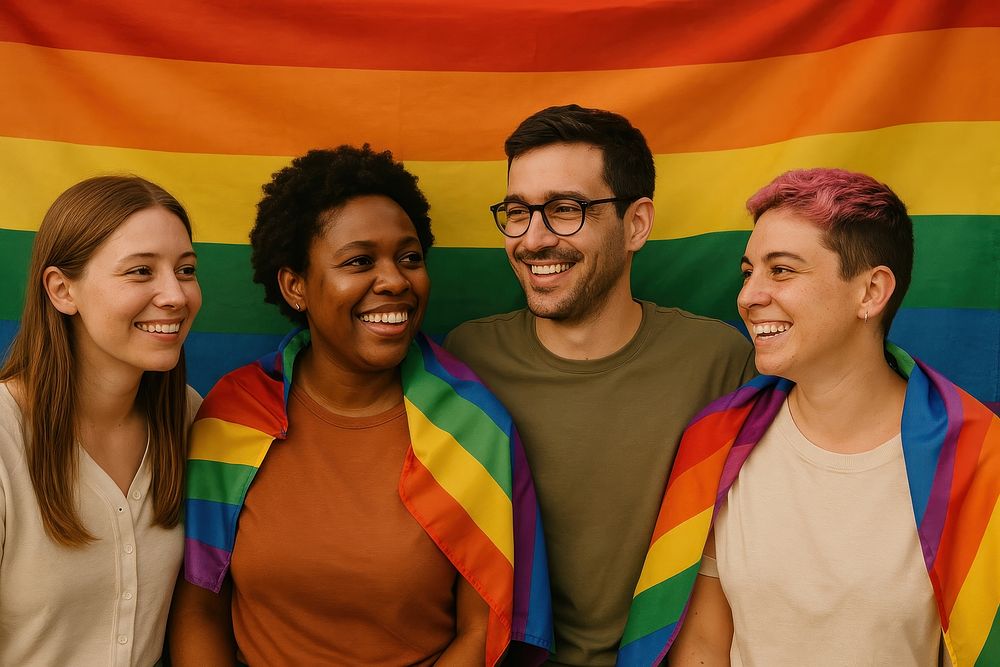 Diverse friends celebrate LGBTQ pride | Free Photo - rawpixel