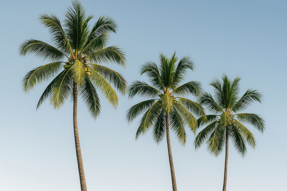 Tropical palm trees under sky. | Free Photo - rawpixel