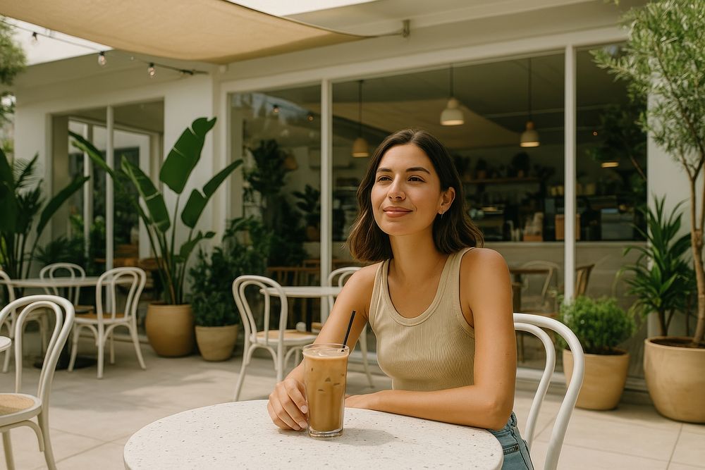 Relaxed outdoor cafe ambiance | Free Photo - rawpixel