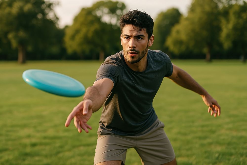 Man playing frisbee outdoors | Free Photo - rawpixel