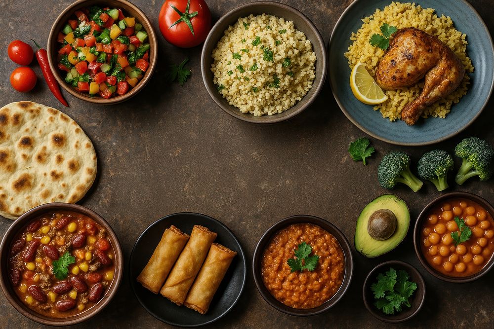 Diverse delicious global cuisine | Free Photo - rawpixel