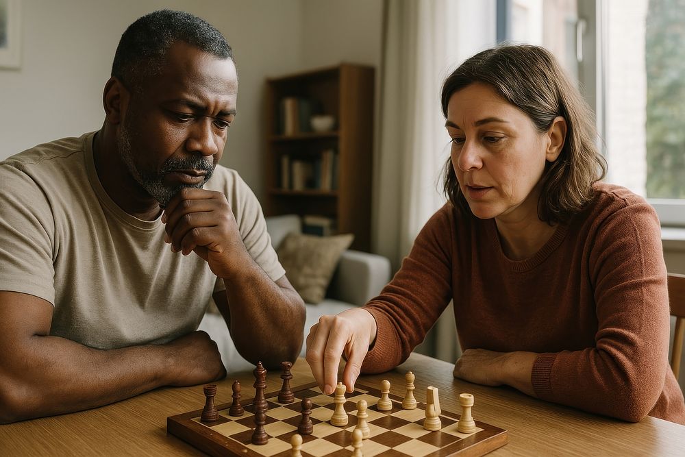 Thoughtful chess game strategy. | Free Photo - rawpixel