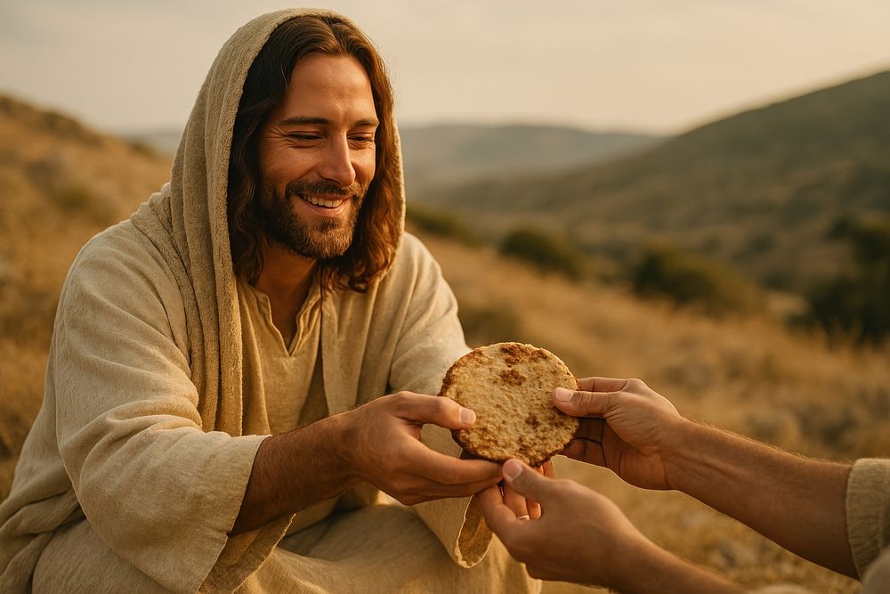 Sharing bread in nature | Free Photo - rawpixel