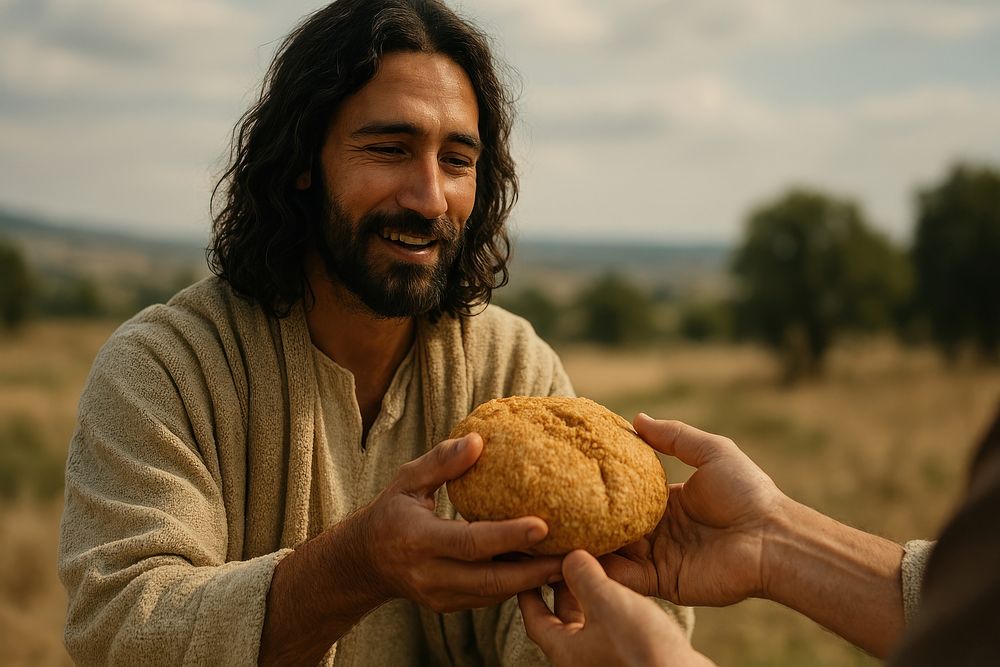 Sharing bread in nature. | Free Photo - rawpixel