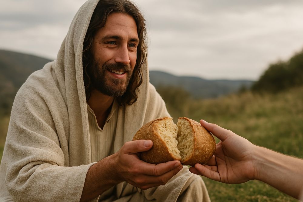 Sharing bread in nature | Free Photo - rawpixel
