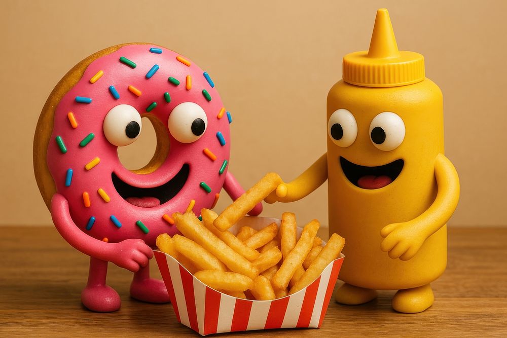 Playful food characters delight. | Free Photo - rawpixel