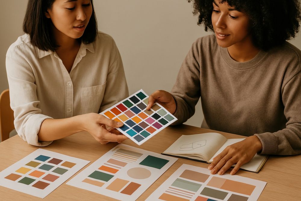 Creative color palette discussion | Free Photo - rawpixel