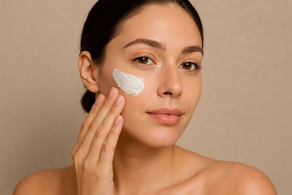 Woman applying facial cream | Free Photo - rawpixel