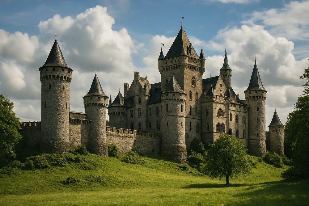 Majestic medieval castle landscape. | Free Photo - rawpixel