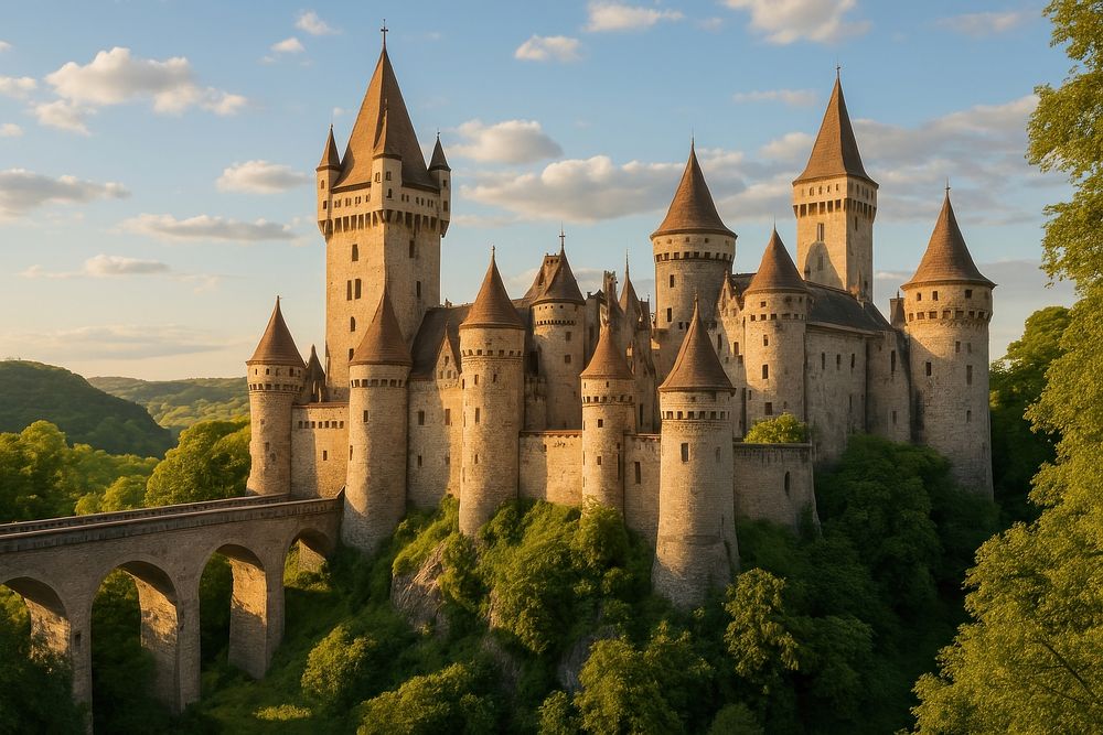 Majestic medieval castle landscape | Free Photo - rawpixel
