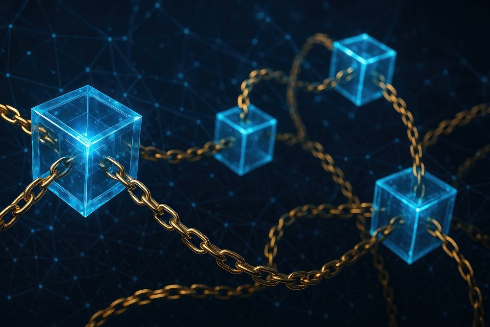 Blockchain technology interconnected digital | Free Photo - rawpixel