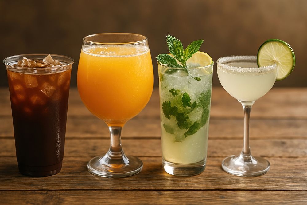 Refreshing drinks variety display | Free Photo - rawpixel