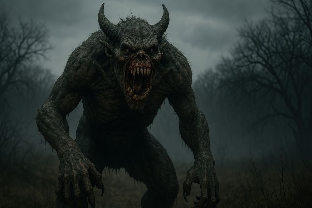 Terrifying creature in forest | Free Photo - rawpixel