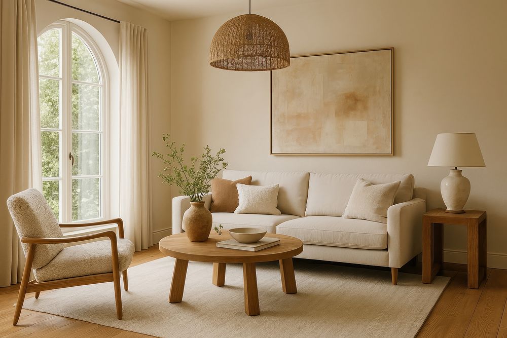 Elegant neutral minimalist living room | Free Photo - rawpixel