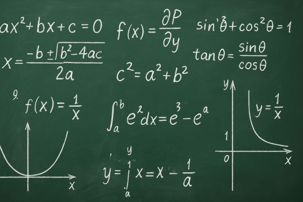 Mathematical equations on chalkboard. | Free Photo - rawpixel