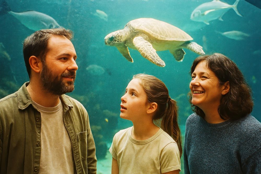 Family enjoying aquarium visit. | Free Photo - rawpixel