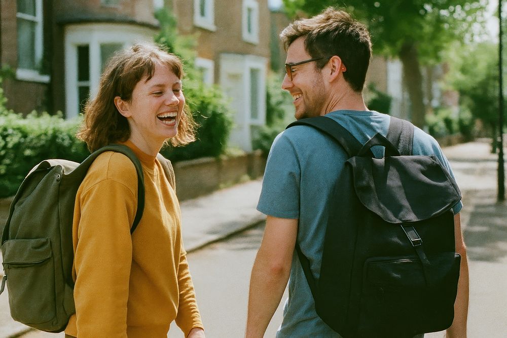 Joyful friends walking outdoors together | Free Photo - rawpixel