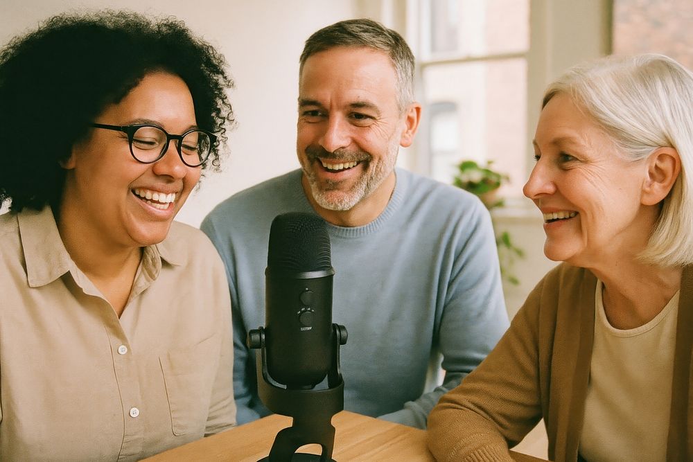 Diverse group recording podcast. | Free Photo - rawpixel