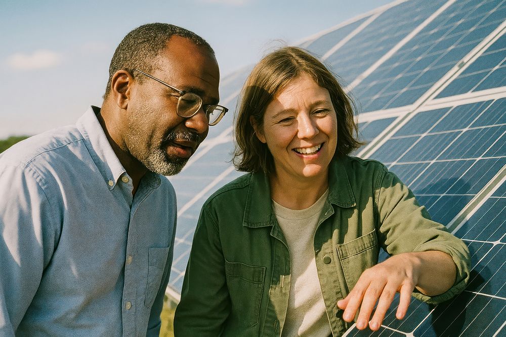 Solar energy teamwork outdoors. | Free Photo - rawpixel