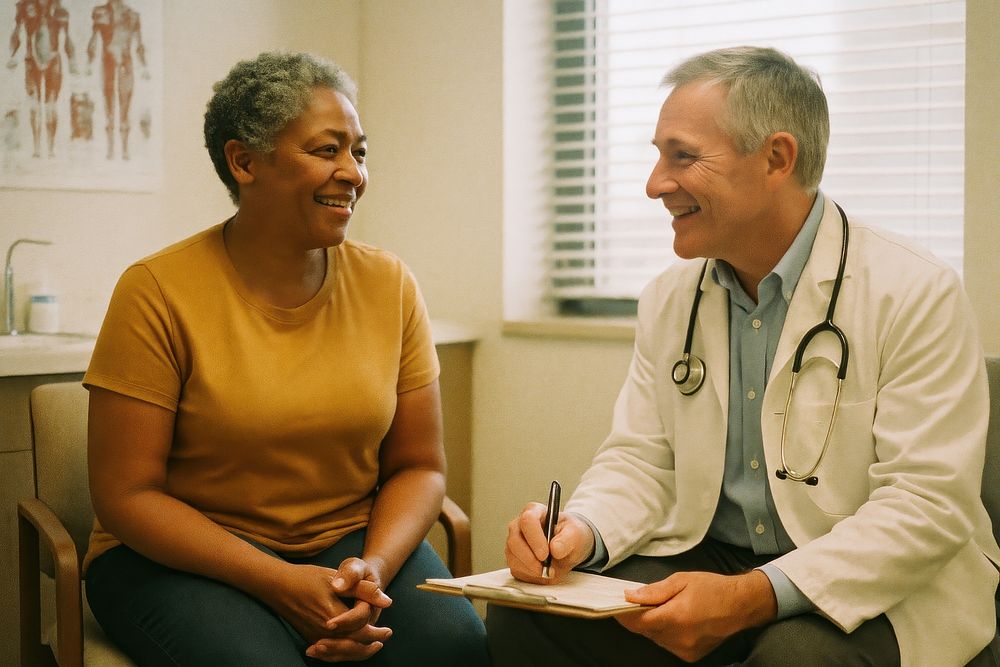 Doctor patient consultation smile | Free Photo - rawpixel