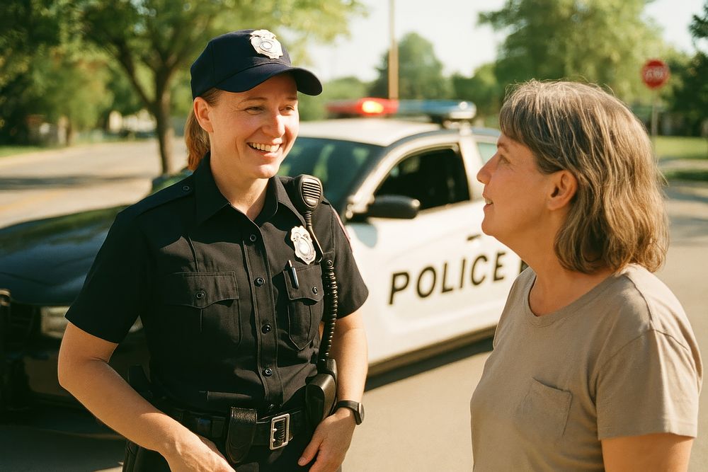 Police officer assisting community member | Free Photo - rawpixel