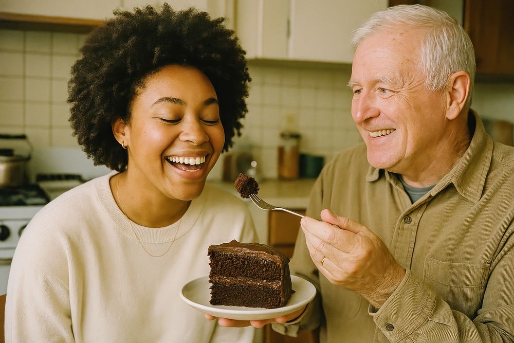 Joyful cake sharing moment | Free Photo - rawpixel