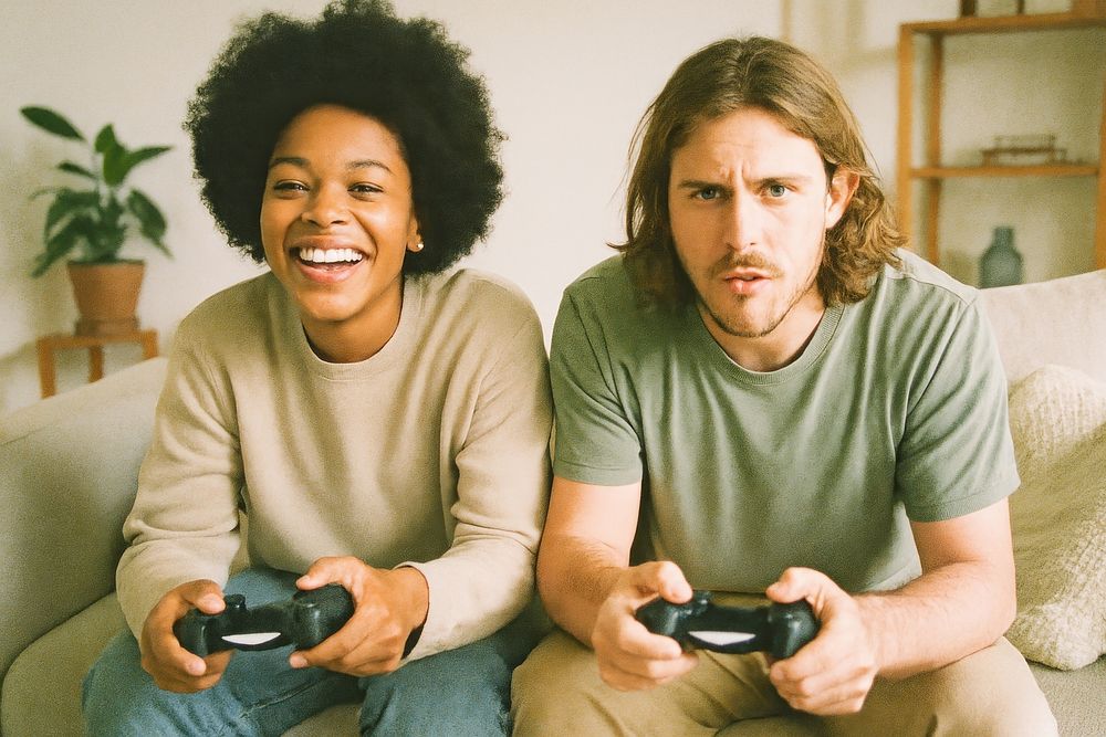 Joyful friends gaming together. | Free Photo - rawpixel