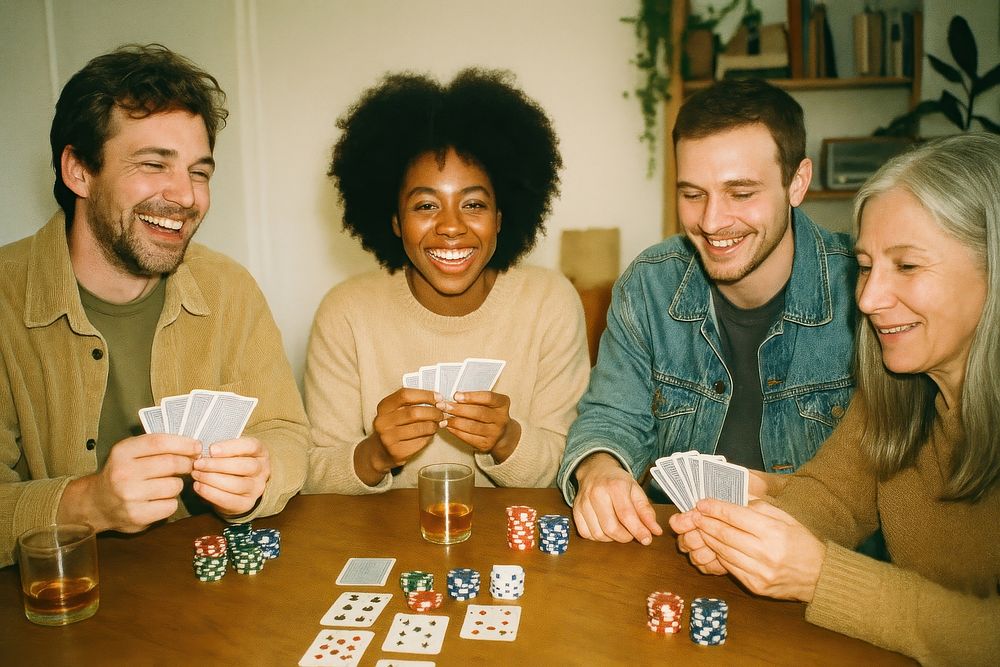 Joyful group playing cards | Free Photo - rawpixel