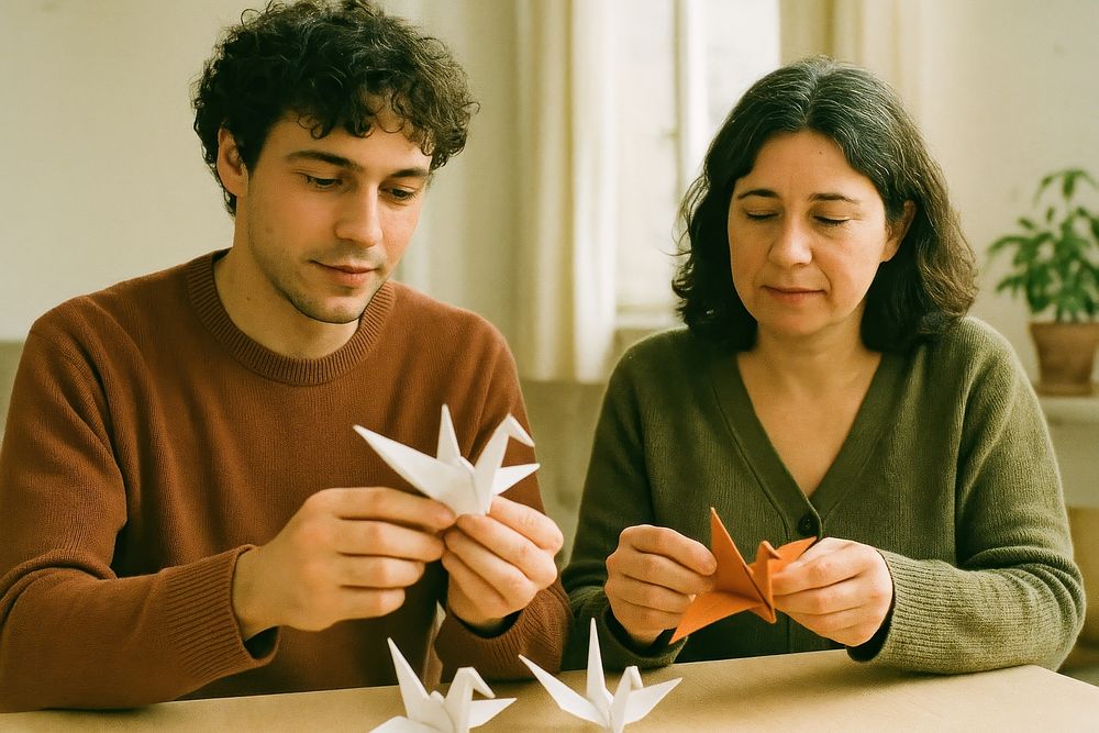 Origami crafting bonding session | Free Photo - rawpixel