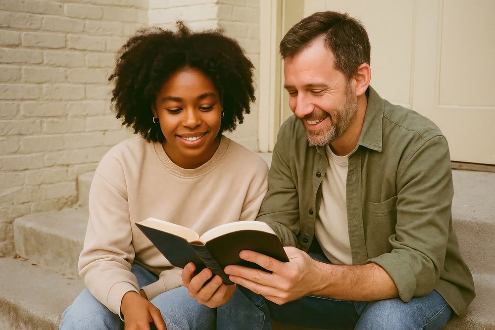 Diverse friends reading together happily | Free Photo - rawpixel