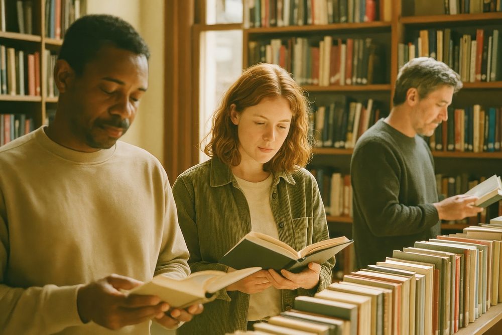 Diverse group reading books. | Free Photo - rawpixel
