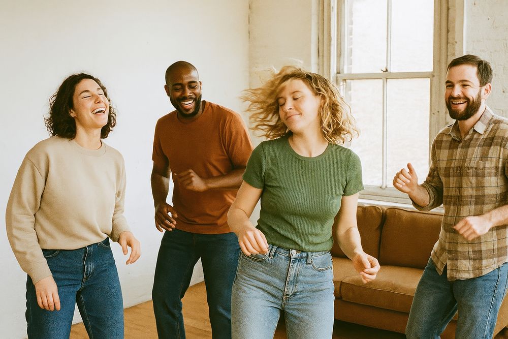 Joyful friends dancing together. | Free Photo - rawpixel