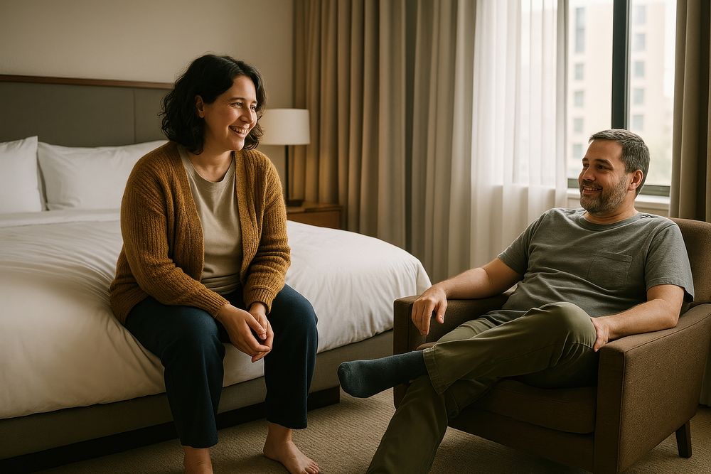 Couple enjoying cozy conversation. | Free Photo - rawpixel