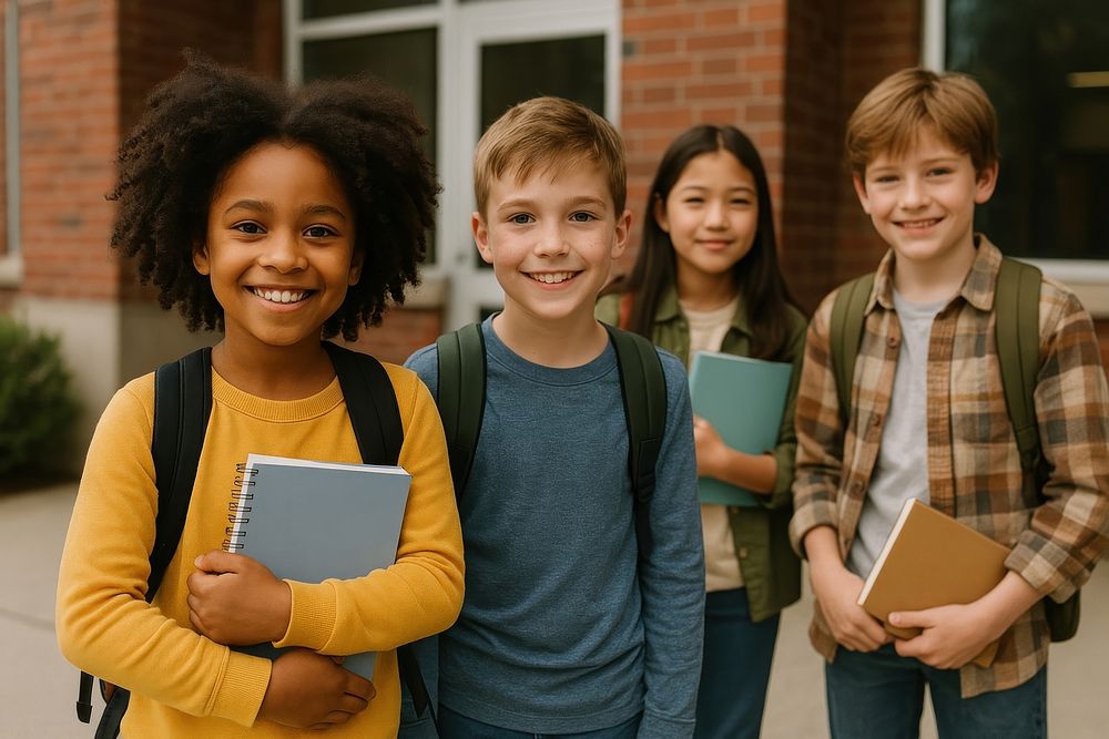 Diverse happy school children smiling | Free Photo - rawpixel