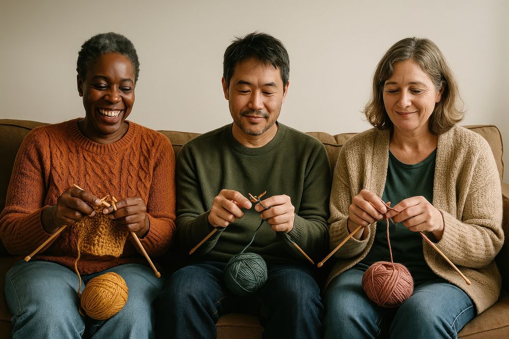 Diverse group knitting together. | Free Photo - rawpixel